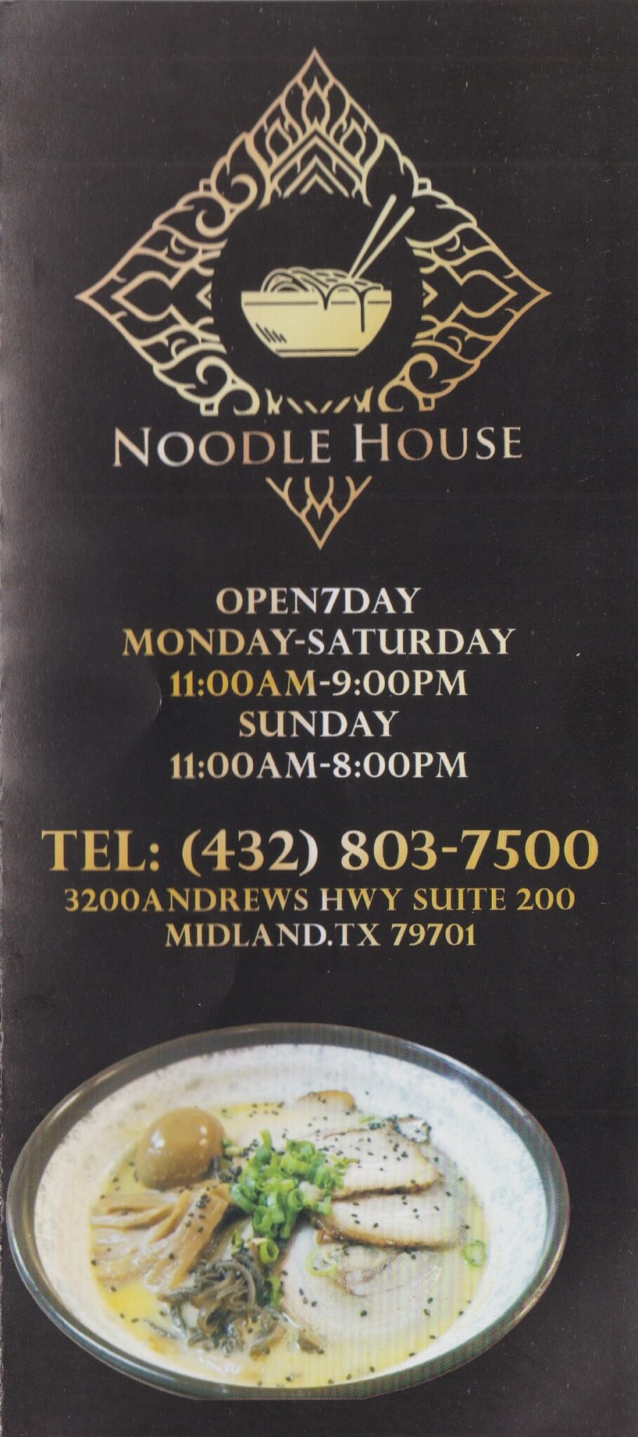 Noodle House – Menu – Midland Menus