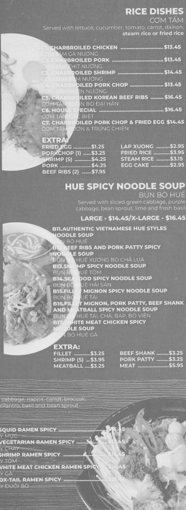 Pho Vietnamese Cuisine – Menu – Midland Menus