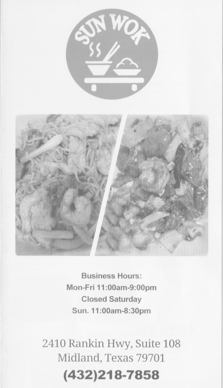 Sun Wok – Menu – Midland Menus