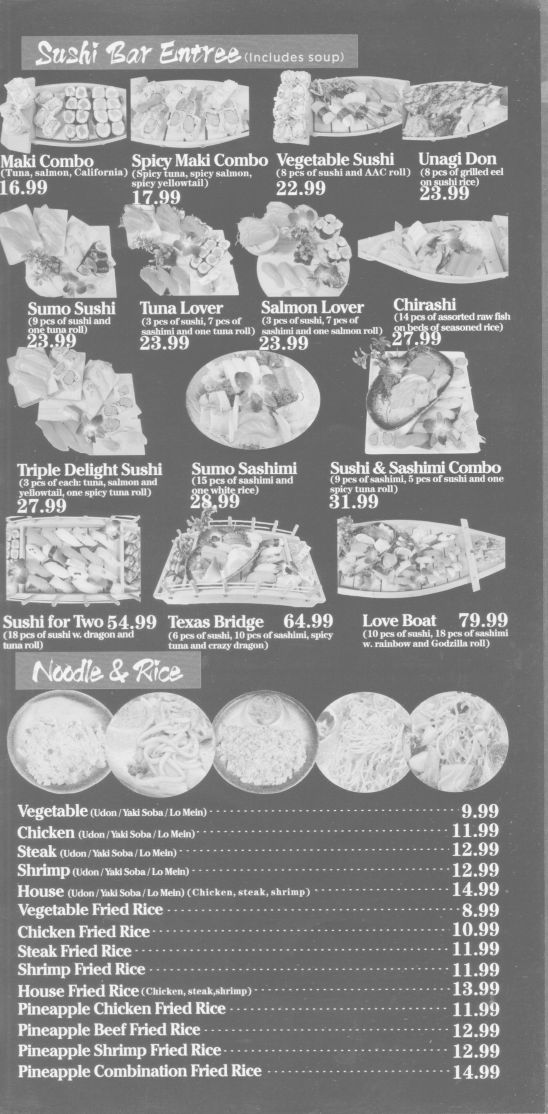 Sumo Sushi & Hibachi – Menu – Midland – Midland Menus
