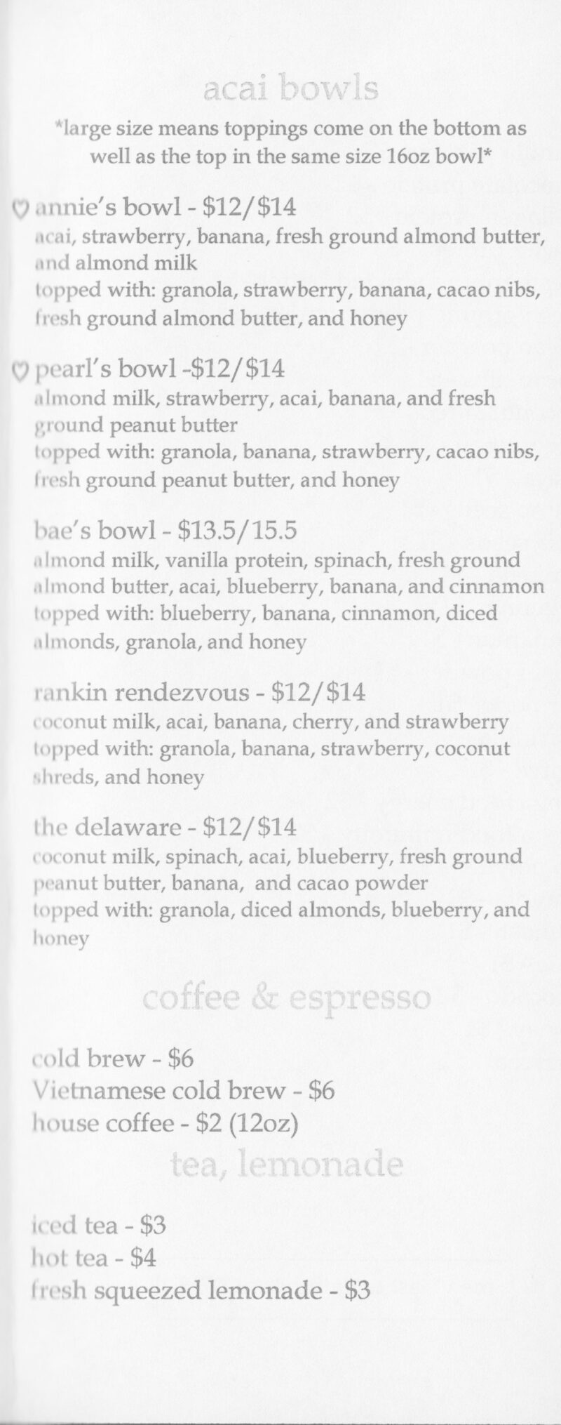 The Fuel Bar – Menu – Midland – Midland Menus