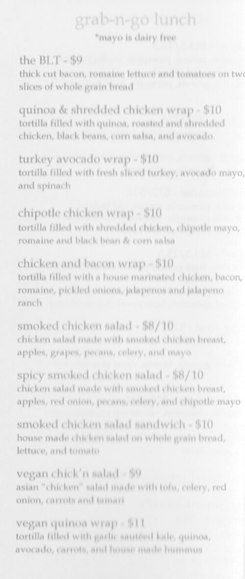 The Fuel Bar – Menu – Midland – Midland Menus