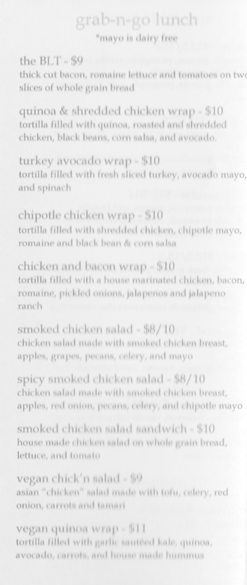 The Fuel Bar – Menu – Midland – Midland Menus