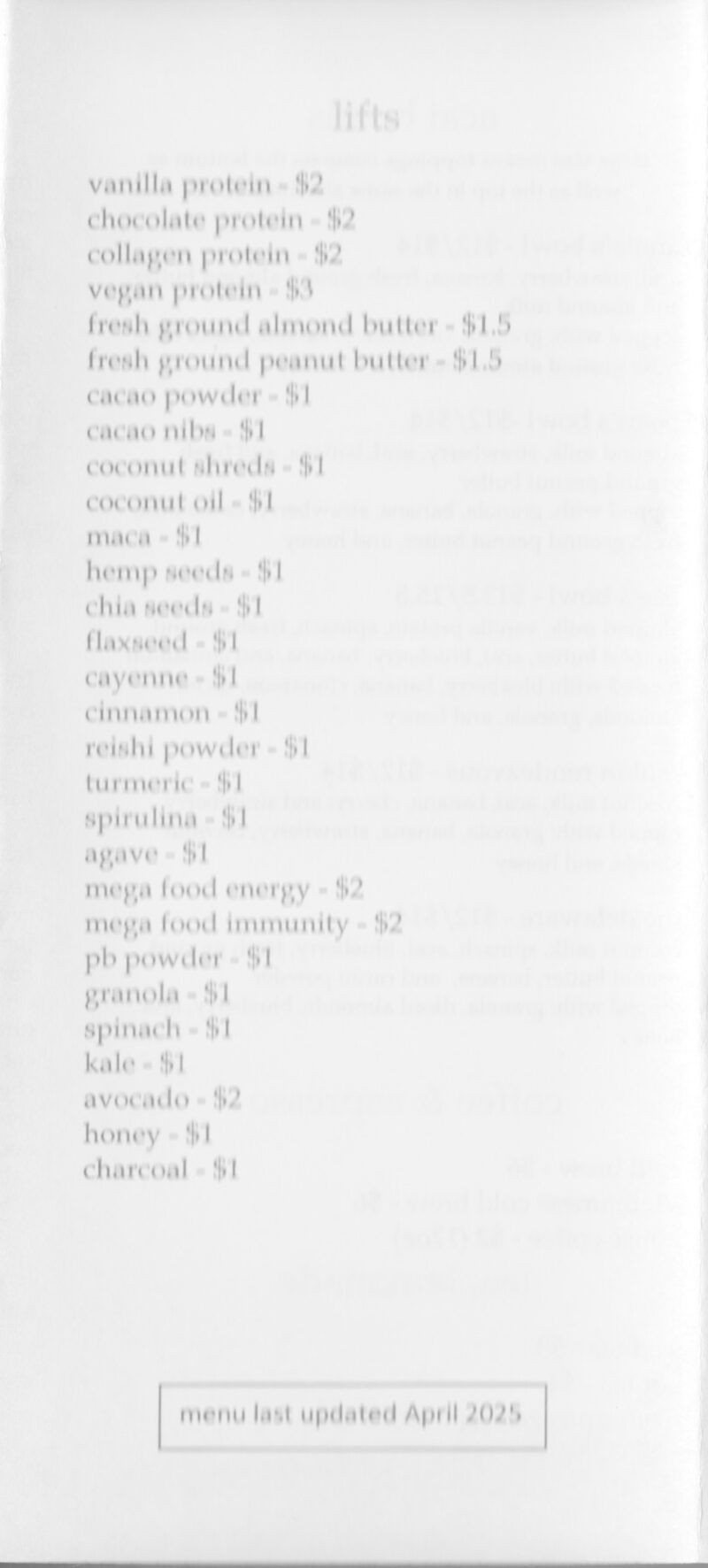 The Fuel Bar – Menu – Midland – Midland Menus