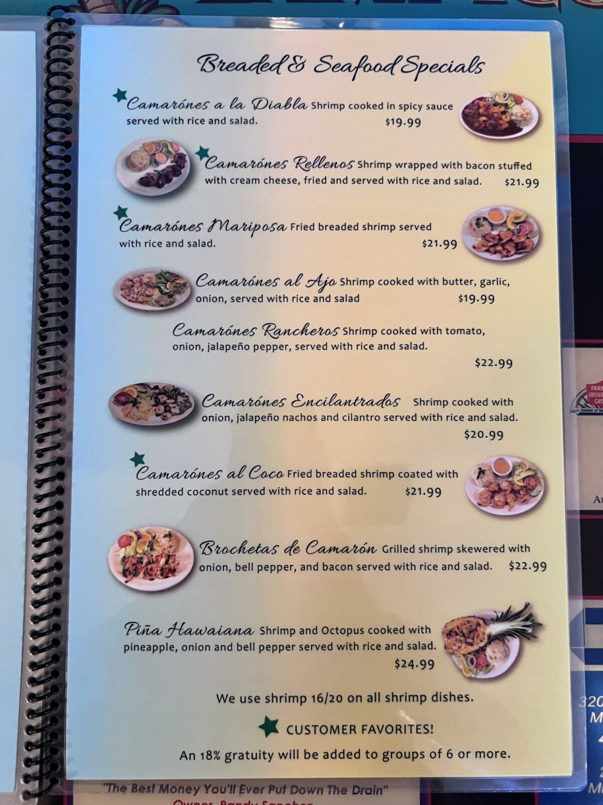 El Capitan – Menu – Midland – Midland Menus