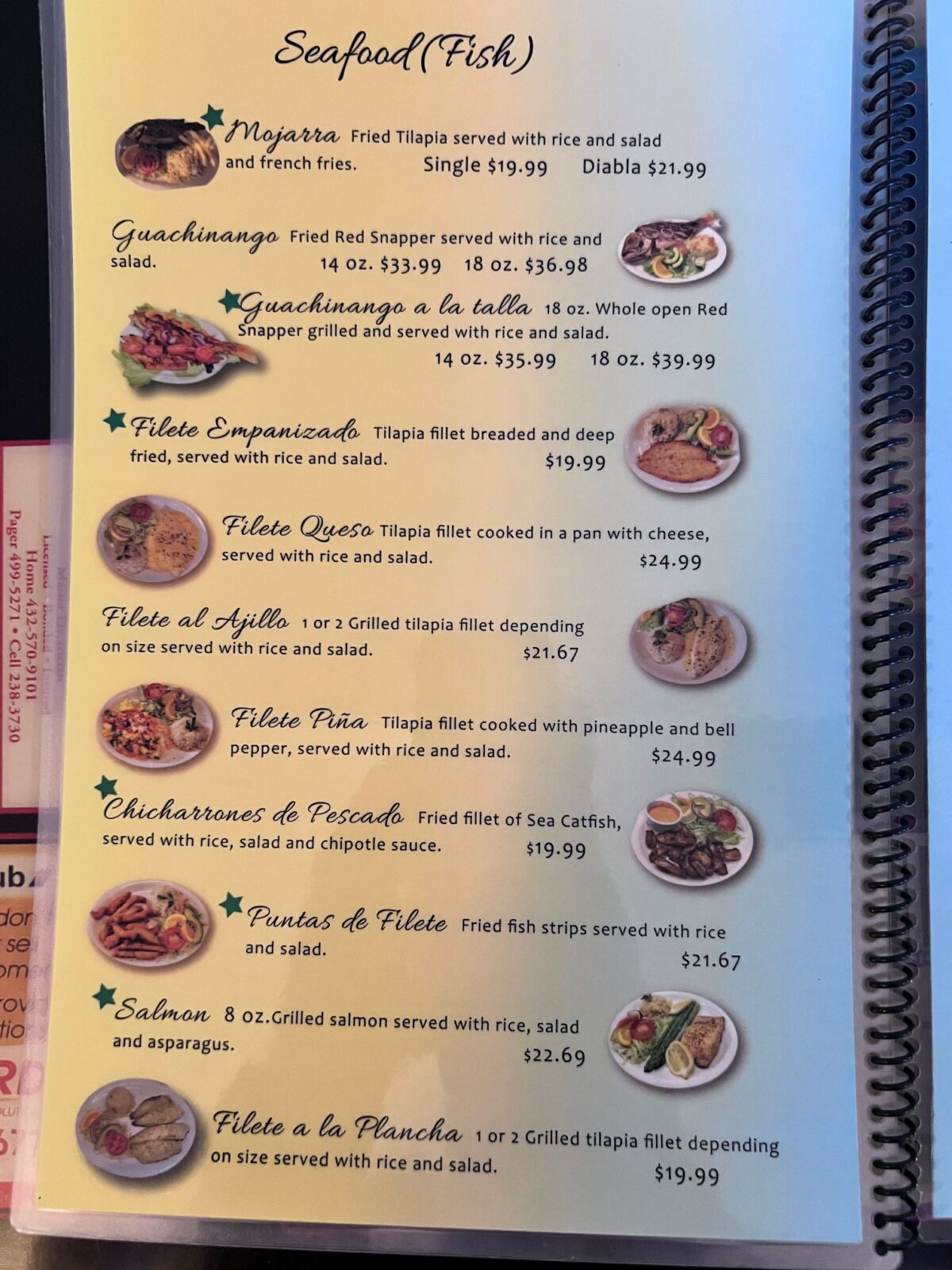 El Capitan – Menu – Midland – Midland Menus