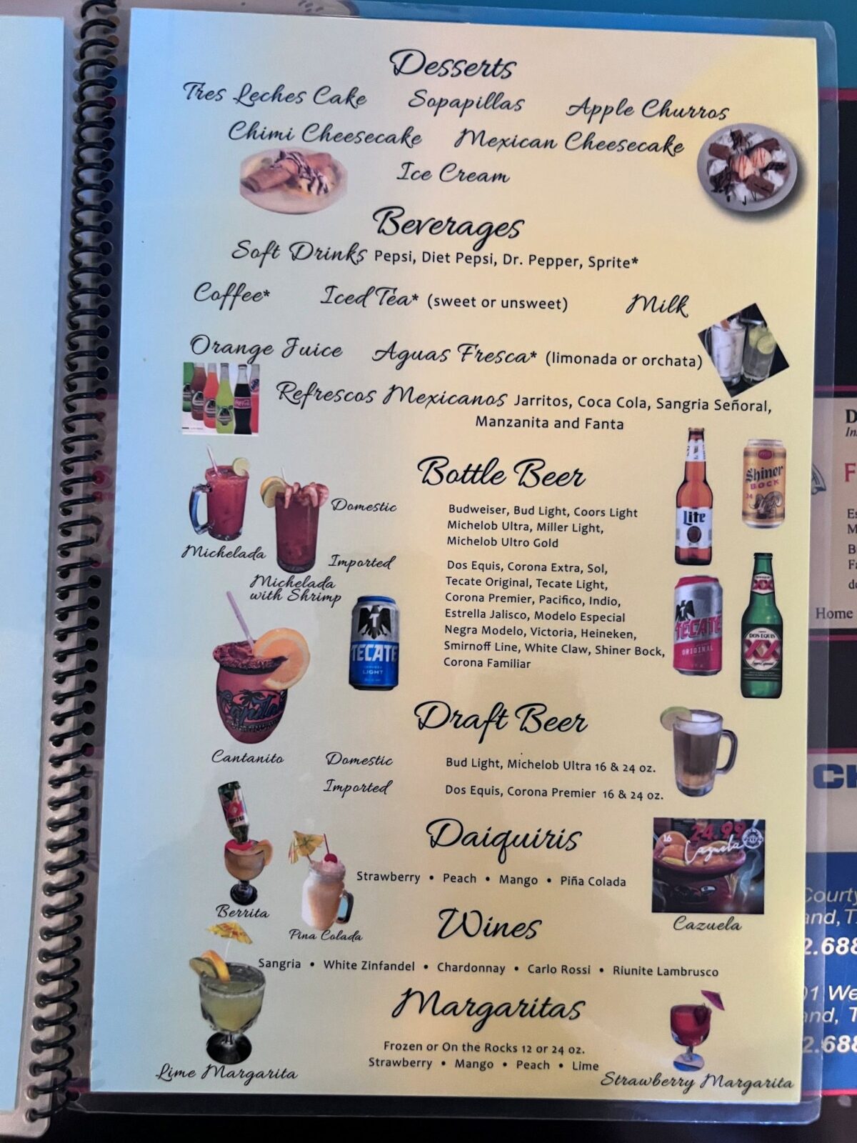 El Capitan – Menu – Midland – Midland Menus