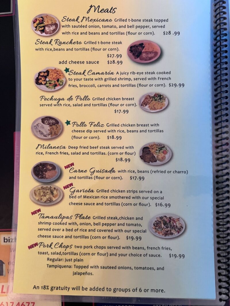 El Capitan – Menu – Midland – Midland Menus