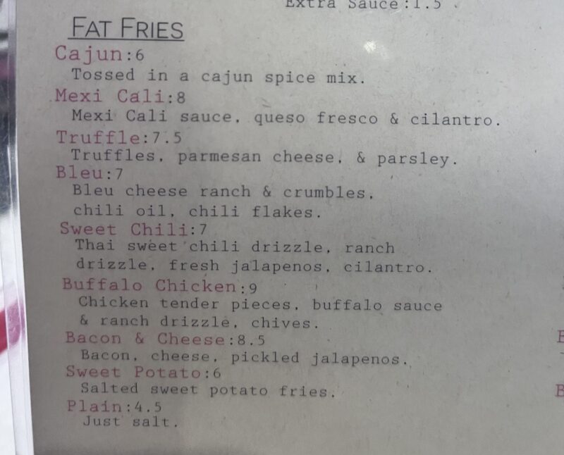 Fat Birds Wing Bar – Midland – Menu – Midland Menus