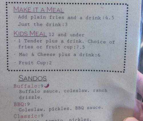Fat Birds Wing Bar – Midland – Menu – Midland Menus