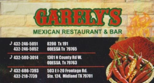 Garely’s Mexican Restaurant – Midland – Menu – Midland Menus