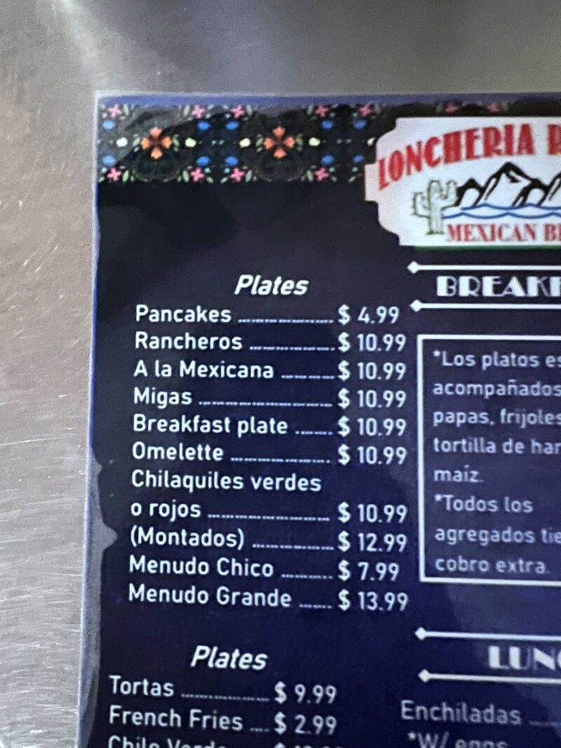 Loncheria Rio Bravo – Midland – Menu – Midland Menus