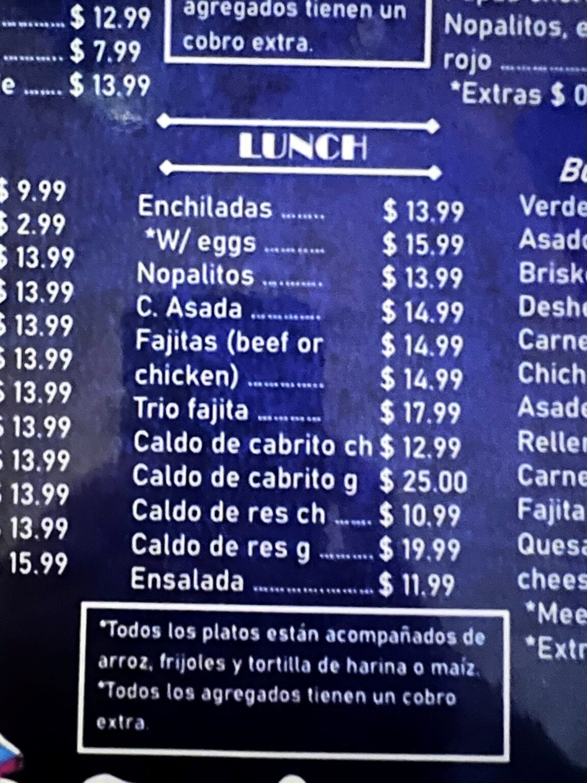 Loncheria Rio Bravo – Midland – Menu – Midland Menus
