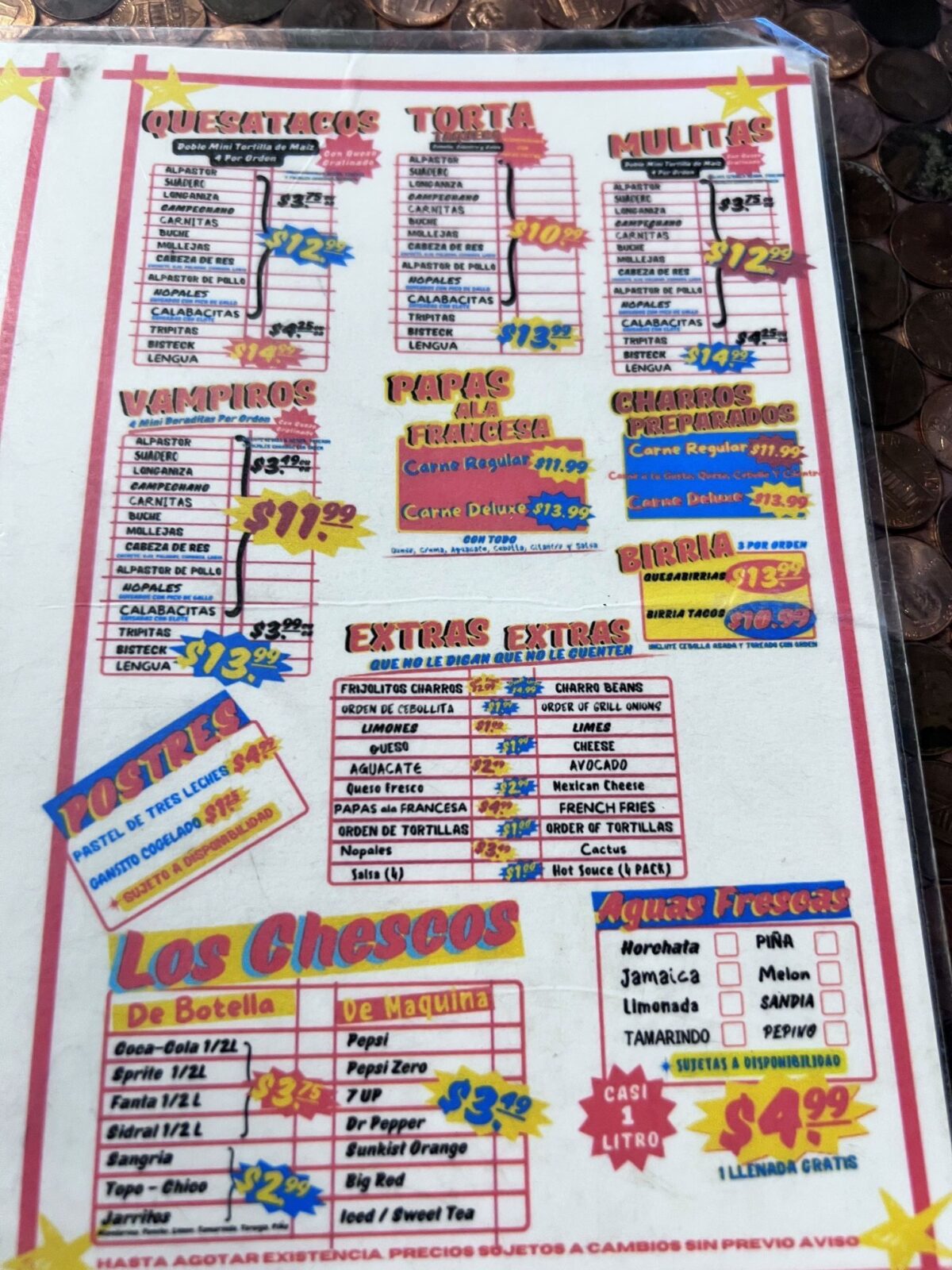 Mexican Tacos – Midland – Menu – Midland Menus