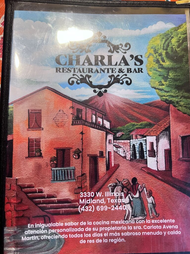 Charlas Restaurante & Bar – Midland – Menu – Midland Menus