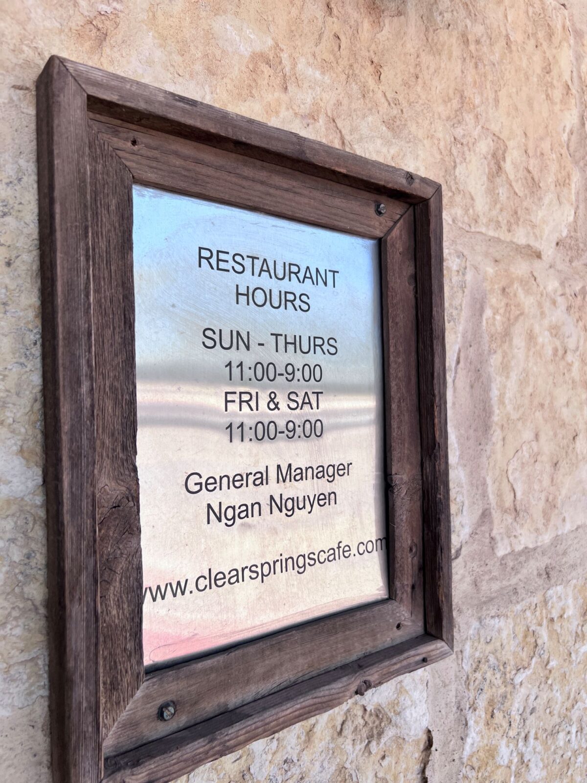 Clear Springs Restaurant – Midland – Menu – Midland Menus