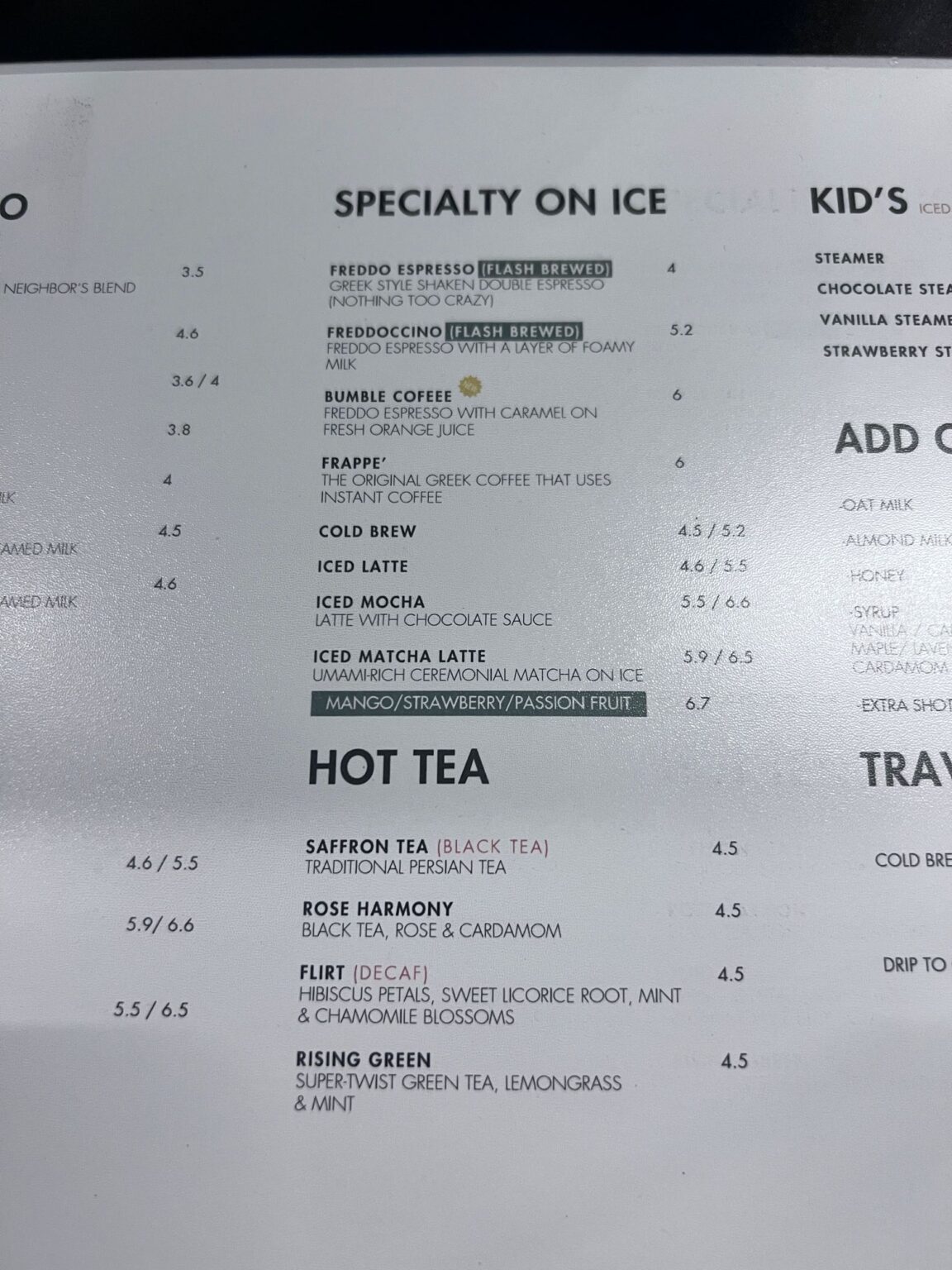 Kafeology – Midland – Menu – Midland Menus