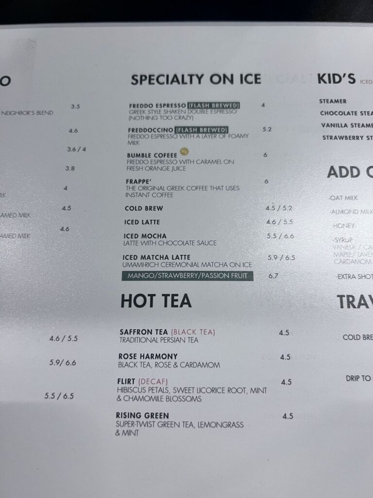 Kafeology – Midland – Menu – Midland Menus