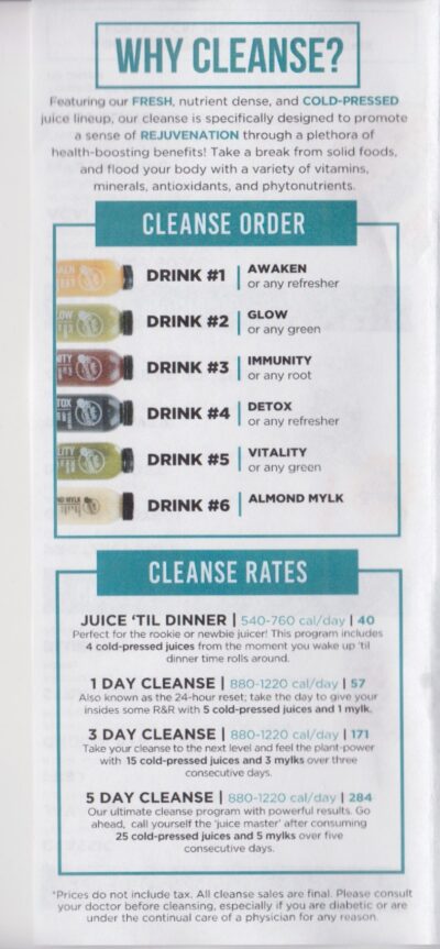 Main Squeeze Juice Co. – Midland – Menu – Midland Menus