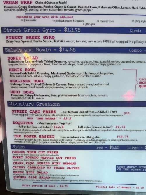 Spitz – Midland – Menu – Midland Menus